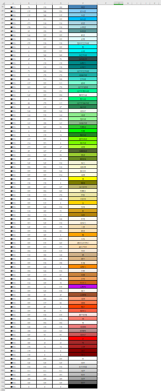 RGB颜色码对照表大全_美的标志标准色的rgb-CSDN博客