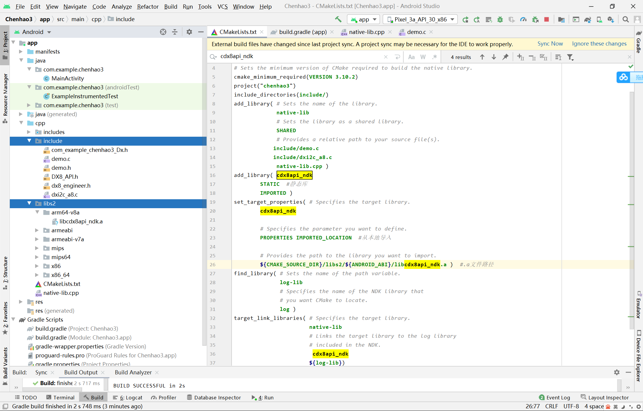 Android studio .a静态库的生成与调用 简单 需要把厂家提供的C语言写的.a库 再封装成.so库，再通过jni 映射给JAVA调用 .so库调用，可以多个.a库 NDK编译 ...