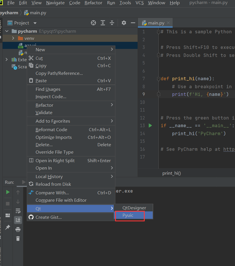 pycharm配置PyQt5+QtDesigner_miniconda qtdesigner-CSDN博客