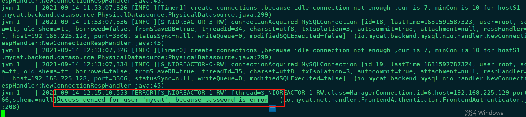 解决mycat连接mysql 8.0以上密码错误问题 Access denied for user ‘mycat‘, because password is error_mysql ...