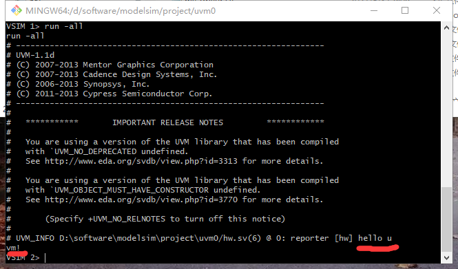 UVM(一）win10+QuestaSim 从零开始搭建UVM验证环境：Hello UVM_questa sim怎么配置uvm环境-CSDN博客