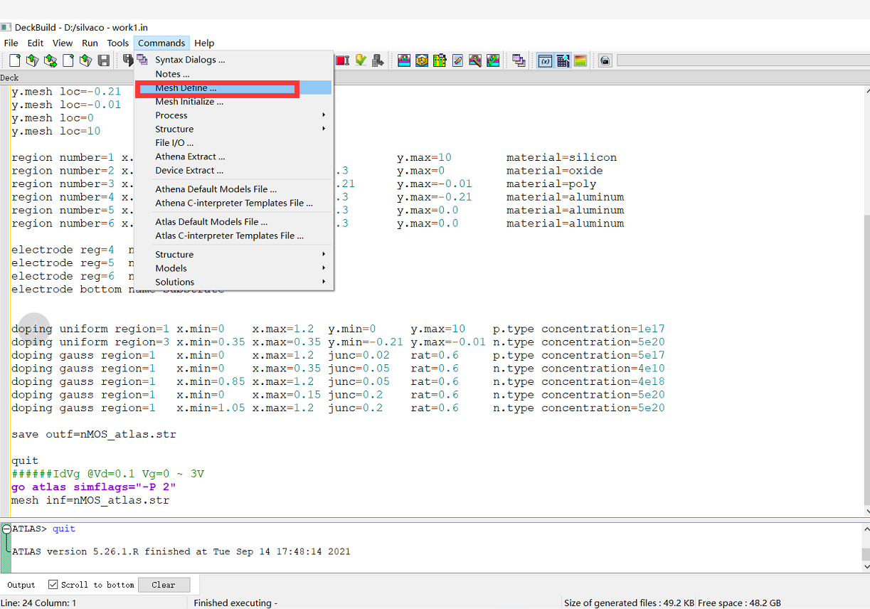 Silvaco TCAD仿真4——设计一个元件nmos（Atlas）_silvaco器件仿真-CSDN博客