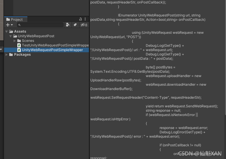 Unity 基础 之 Unitywebrequest Post 的简单封装使用 Csdn博客