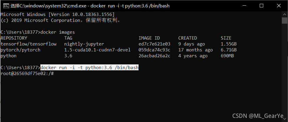 Win10下 Docker 配置python Pytorch深度学习环境win10 Python Dockermlgearye的博客 Csdn博客