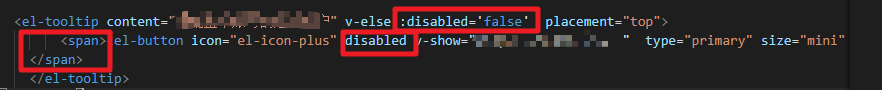 Element UI中Tooltip 给其中的按钮添加了disabled禁用属性，文字提示没有了，具体解决方法如下：_el-tooltip ...
