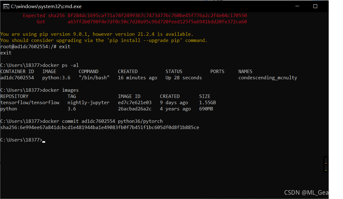 Win10下 Docker 配置python Pytorch深度学习环境win10 Python Dockermlgearye的博客 Csdn博客