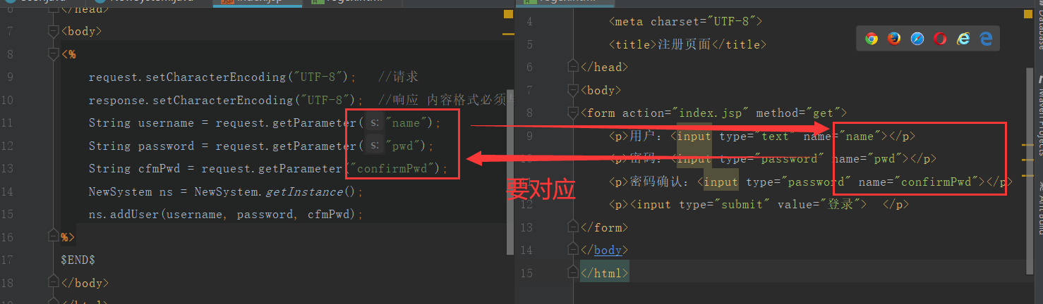 认识 jsp 与 html 的结合进行请求和相应 及错误解决！_html和jsp可以一起用吗-CSDN博客