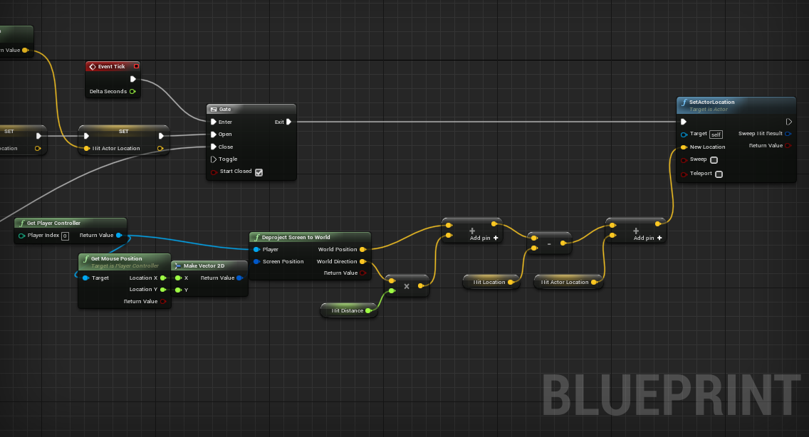 【UE4_蓝图】用鼠标平滑稳定的在世界（三维空间）中移动物体_ue4蓝图控制物体移动-CSDN博客