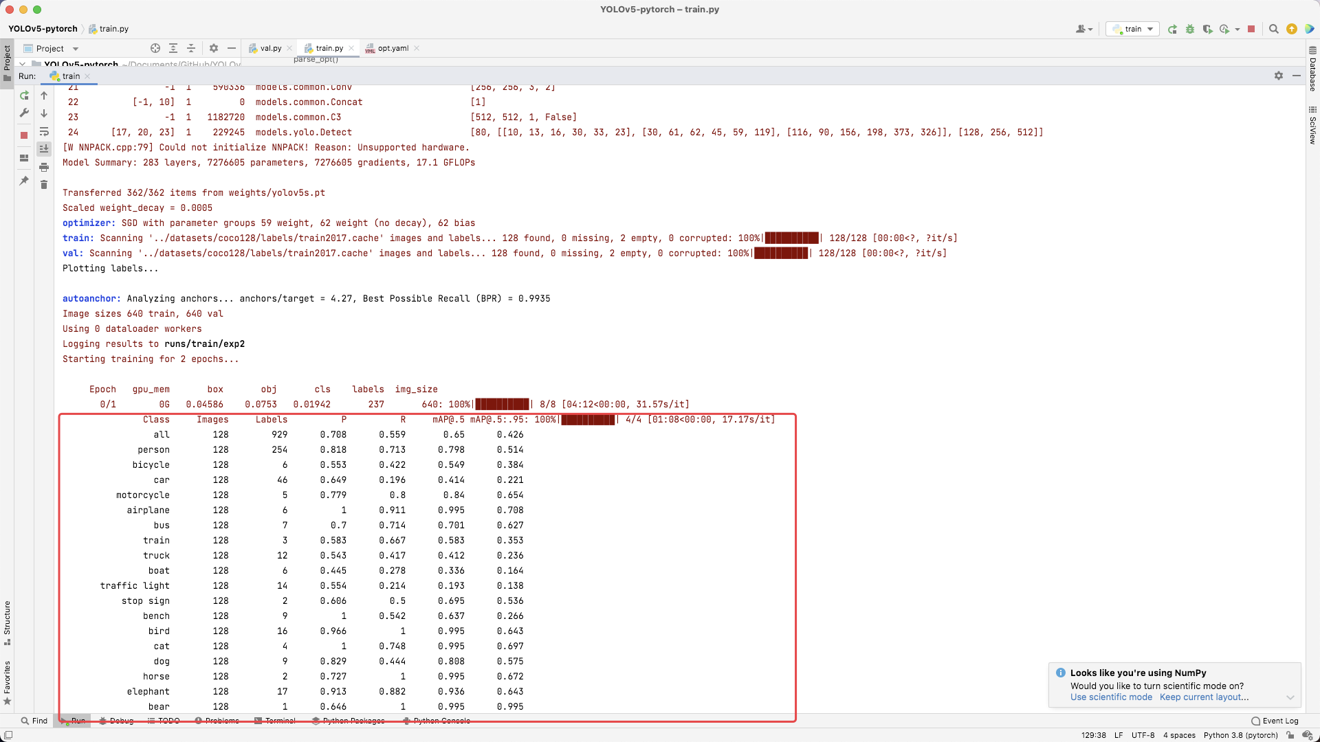 ultralytics/yolov5显示单个类的mAP_论文中yolov5map数据从哪看-CSDN博客