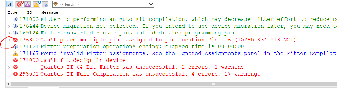 SDRAM调试经验（1）--Quartus Error (176310): Can‘t place multiple pins assigned to pin location Pin_F16 ...