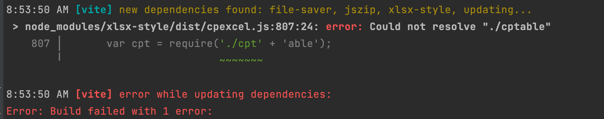 安装xlsx-style报错解决办法_vue中xlsx-style安装不了-CSDN博客