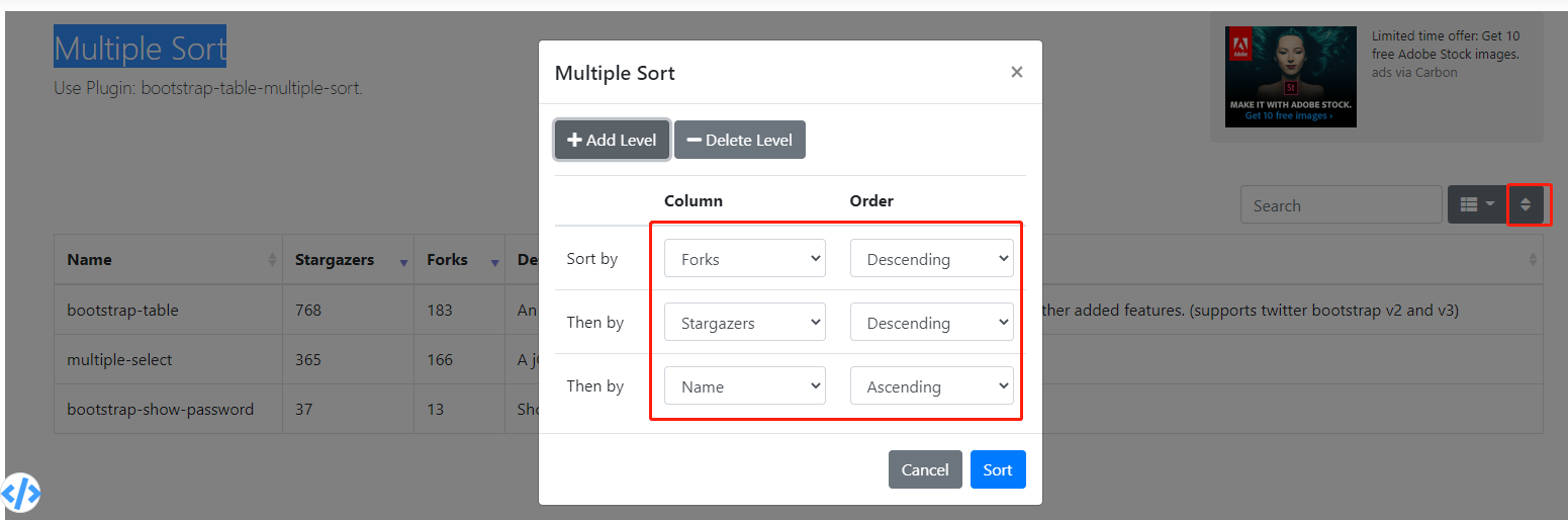 记一次bootstrap-table多重排序的实践_fastadmin bootstrap-table-multiple-sort-CSDN博客