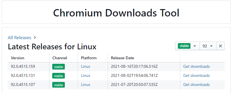 chrome linux 历史版本安装_chromium downloads tool-CSDN博客