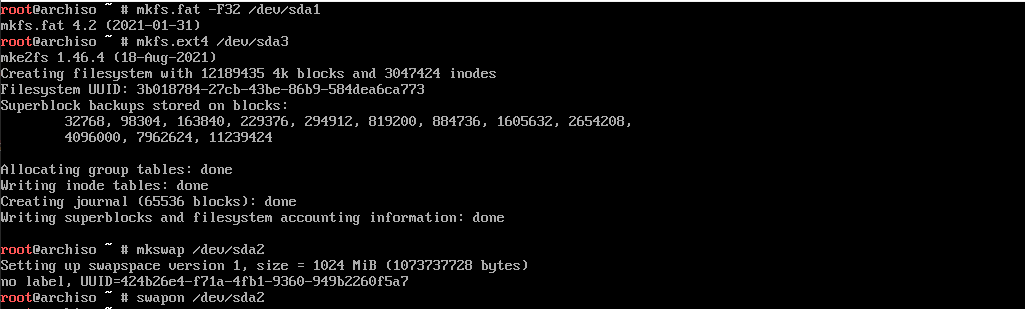 【虚拟机】Arch Linux 安装教程(UEFI+GPT)_archlinx选择分区表格式为gpt-CSDN博客