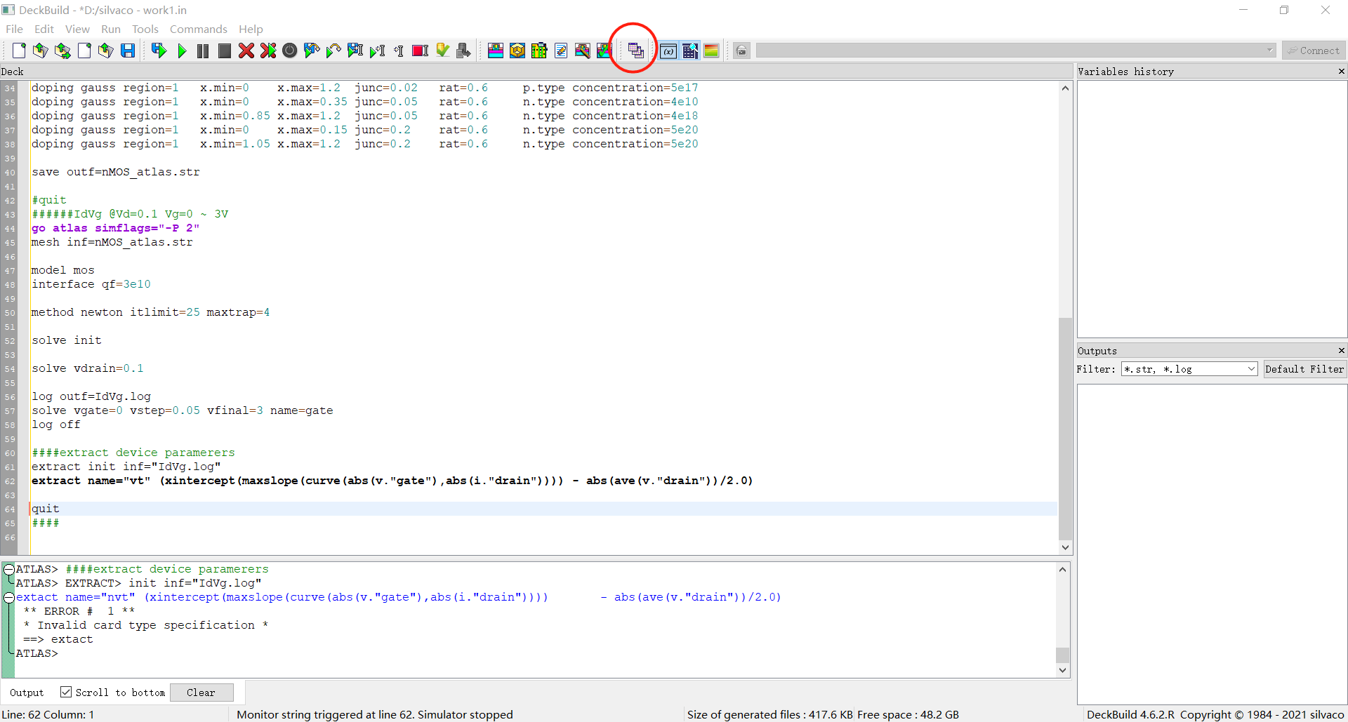 Silvaco TCAD仿真4——设计一个元件nmos（Atlas）_silvaco器件仿真-CSDN博客