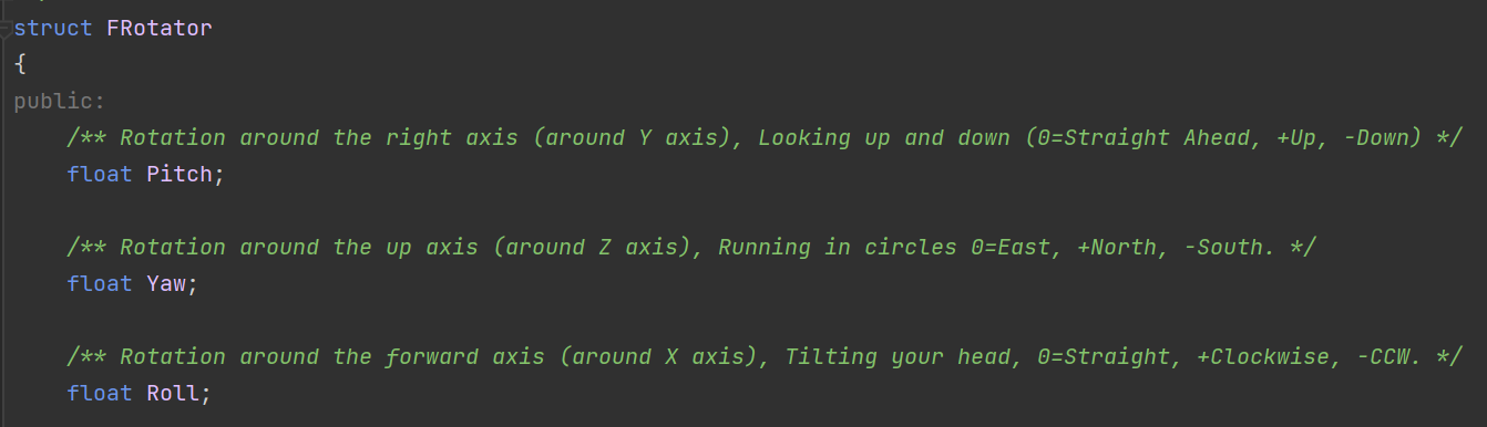 【UE4 C++】FRotator下的Pitch、Yaw、Roll对应轴-CSDN博客