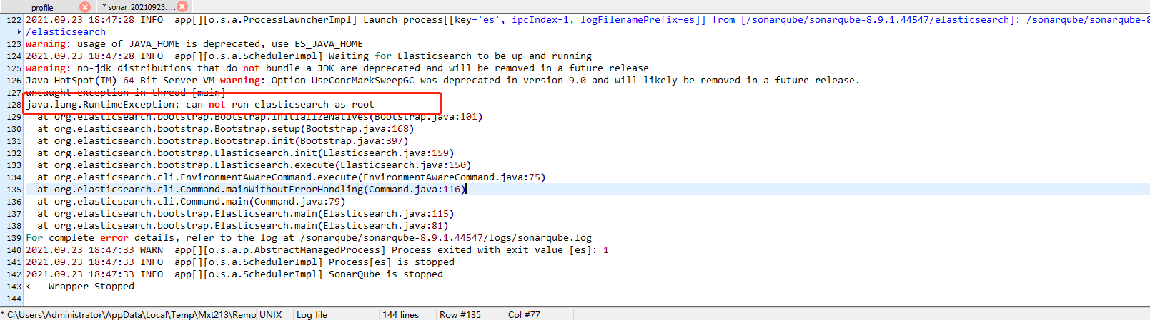 linux配置sonarqube遇到的坑_sonarqube is stopped-CSDN博客