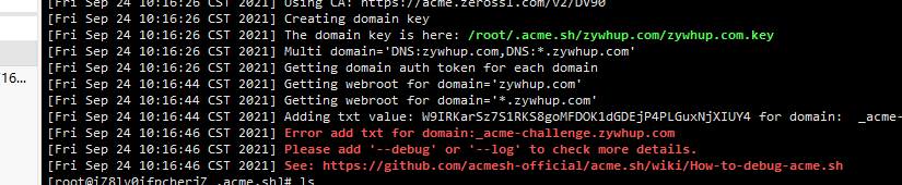 ACME.SH 申请SSL证书（免费、自动更新）_adding txt value:-CSDN博客