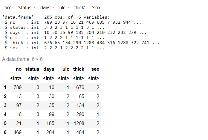 R语言数据包自带数据集之ISwR包的melanom数据集字段解释、数据导入实战_iswr包怎么安装-CSDN博客