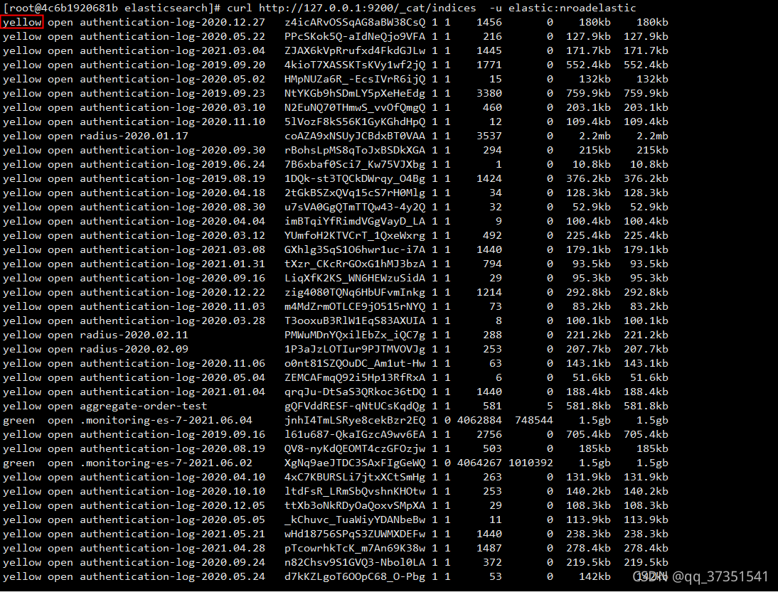 Elasticsearch生产集群健康状况为yellow原因分析和解决方案elasticsearch Yellow Csdn博客