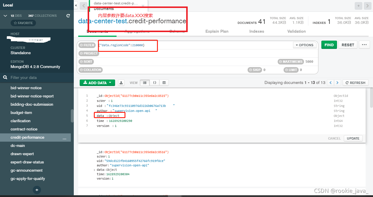 Mongodbcompass使用教程 在mongocompass里使用语句查询 Csdn博客