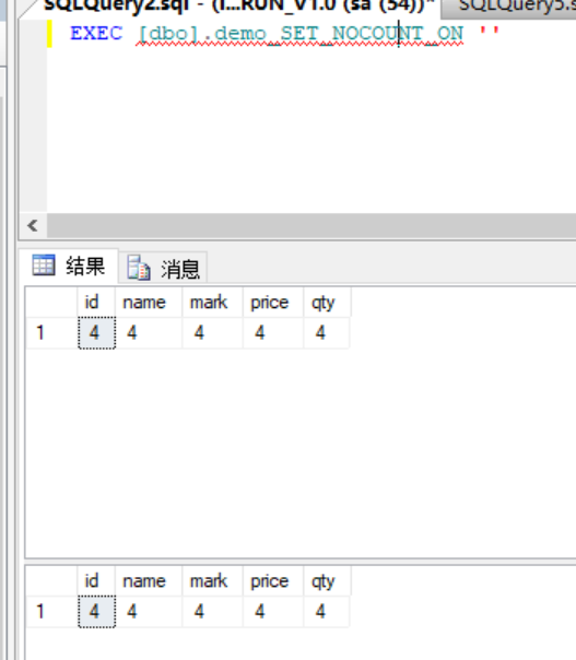当存储过程返回有多个结果集时，默认返回第一个 需加上SET NOCOUNT ON_set nocount on exec-CSDN博客