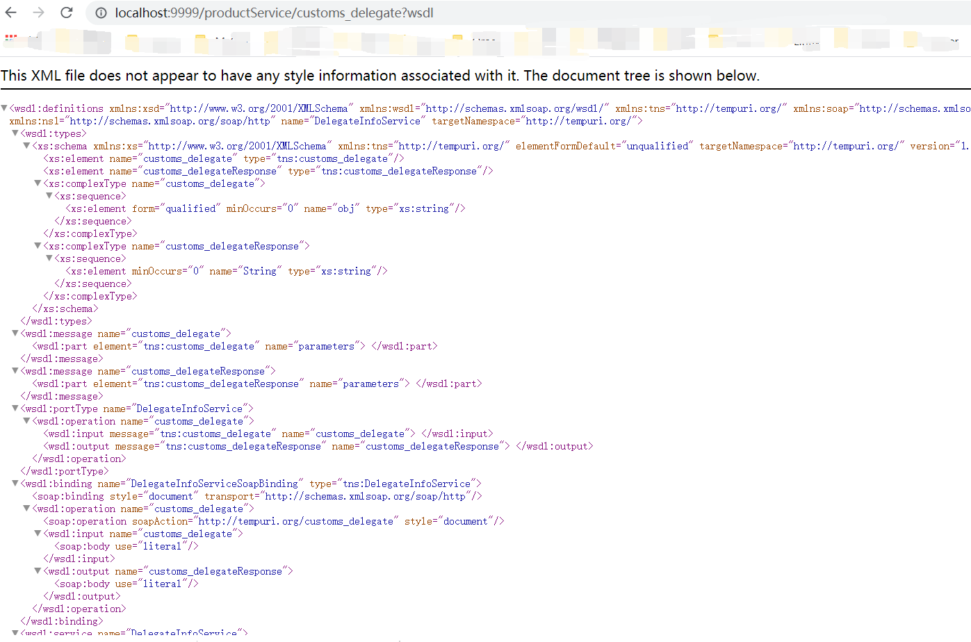 WebService调用异常org.xml.sax.SAXException: Processing instructions are not allowed within SOAP ...