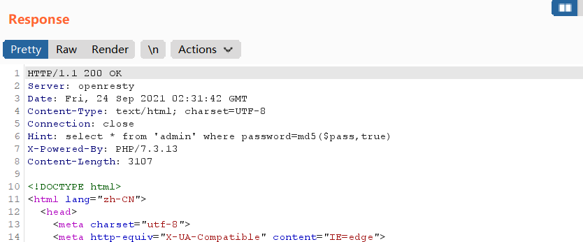 password=md5($pass,true)绕过、弱类型、MD5强碰撞_select * from 'admin' where password=md5($pass,tru-CSDN博客