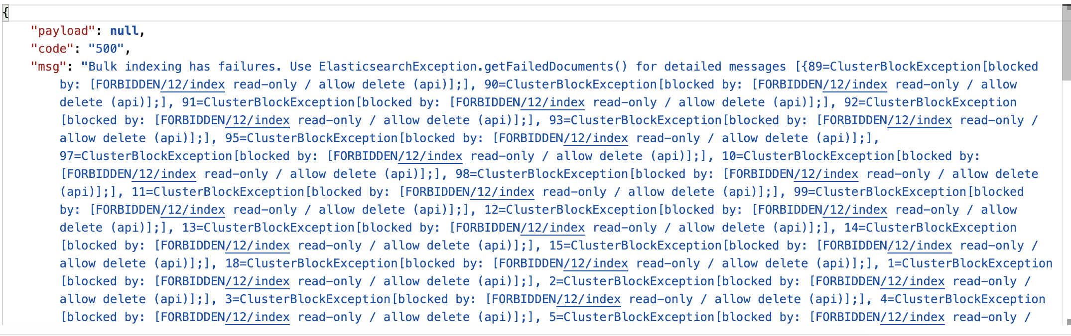 Elasticsearch index read-only 问题解决办法（ES磁盘满或满扩容之后处理）_es index read-only-CSDN博客