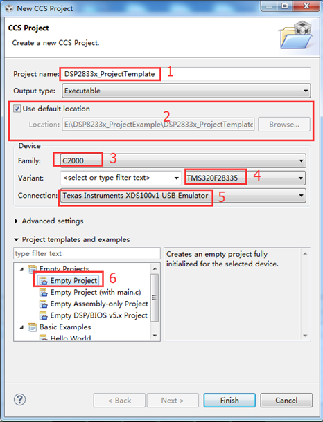 DSP工程模板创建（CCS6.1.3）_ccs添加c文件-CSDN博客