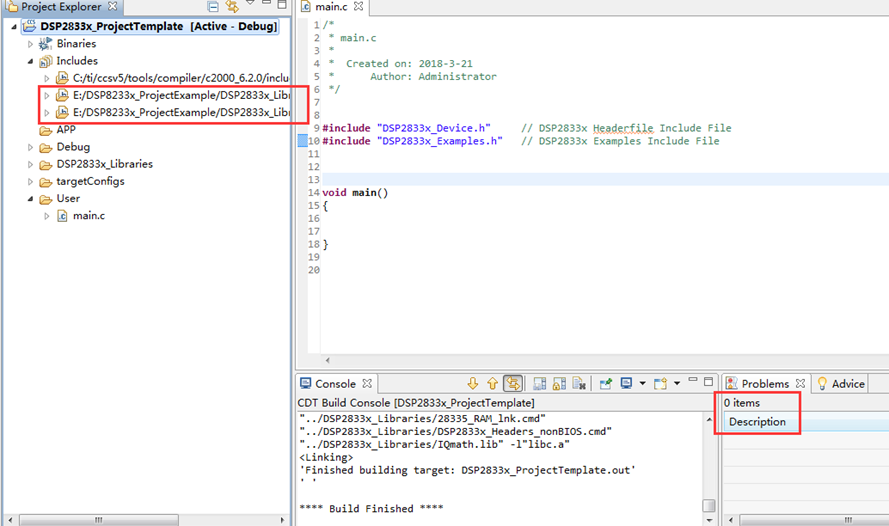 DSP工程模板创建（CCS6.1.3）_ccs添加c文件-CSDN博客