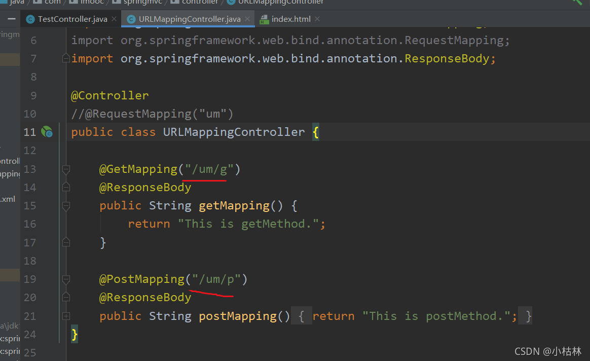Springmvc入门与数据绑定4:spring Mvc数据绑定一:url Mapping(url映射);(requestmapping,getmapping、postmapping