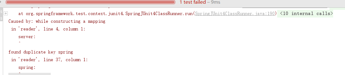 org.yaml.snakeyaml.constructor.DuplicateKeyException: while constructing a mapping in ‘reader ...