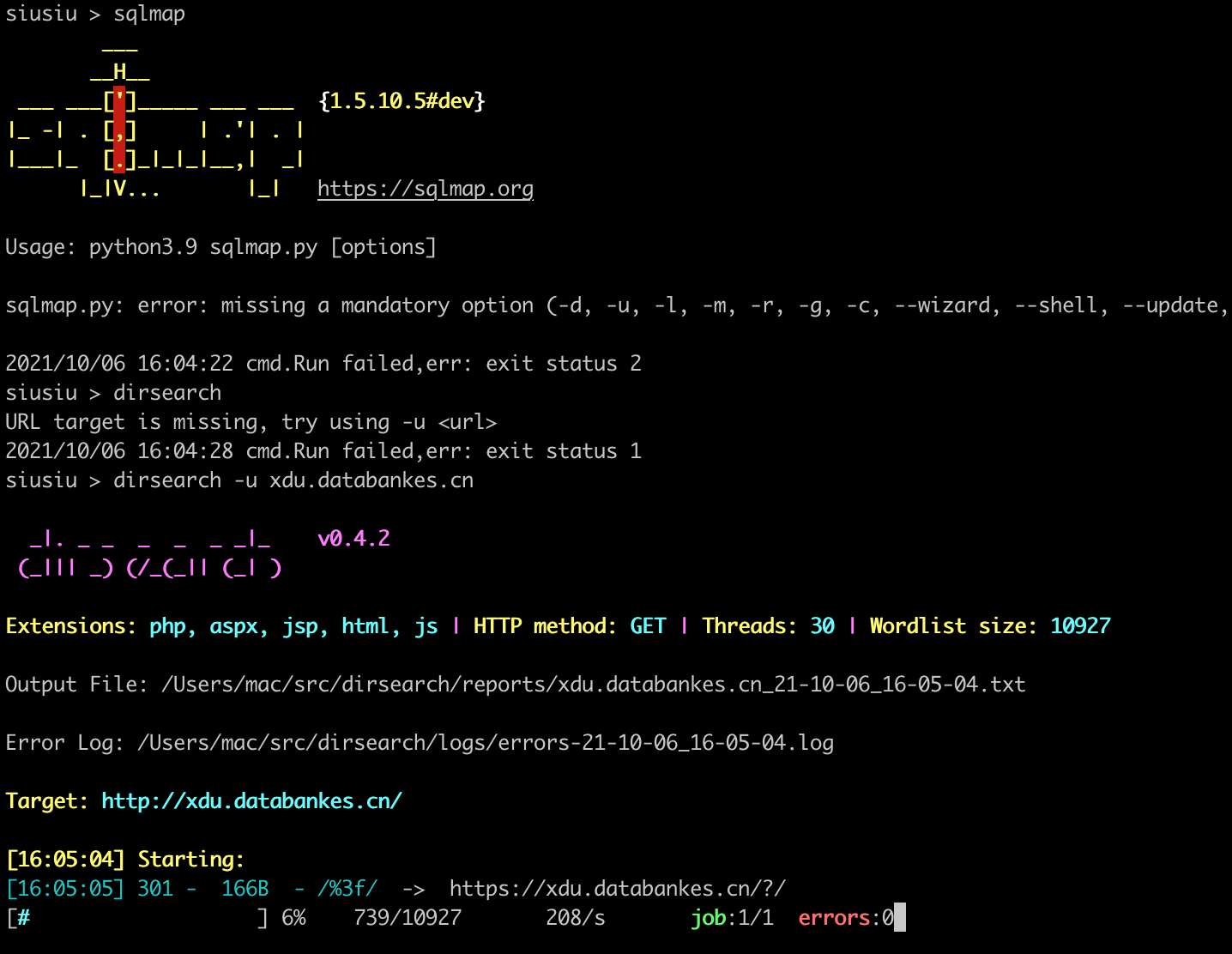 siusiu: siusiu 是一款基于 docker 的渗透测试工具箱，致力于做到渗透工具随身携带、开箱即用
