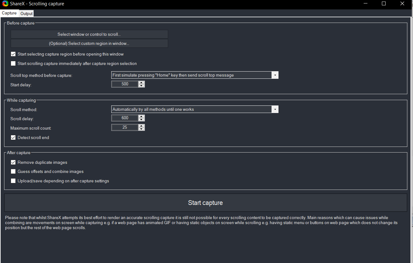 工具说明书 - 滚动截屏和录屏软件ShareX_sharex滚动截图会重叠-CSDN博客