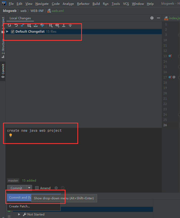 IDEA提交代码到GITEE_idea在commit的时候全选-CSDN博客
