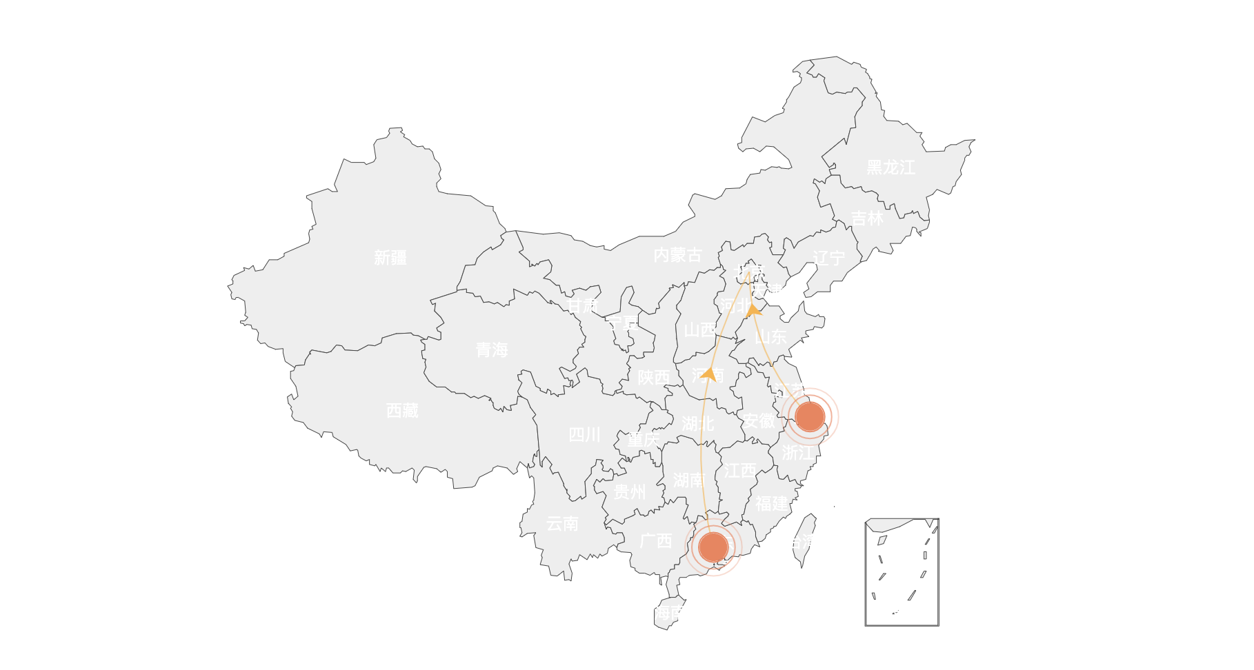 vue Eharts 中国地图，包含台湾省，涟漪效果，流向图_matplotlib制作中国地图流向图-CSDN博客