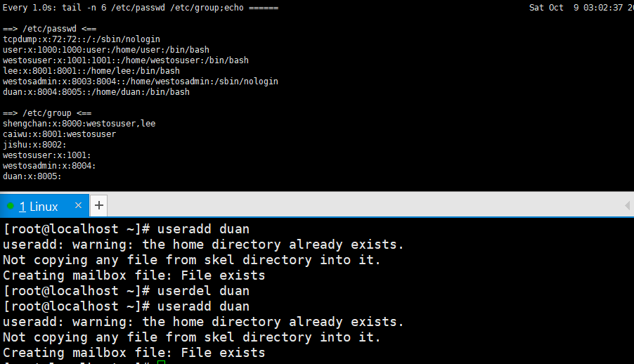 Linux中常用的用户管理命令_echo 123 | passwd --stdin root 报错令牌鉴定操作错误-CSDN博客