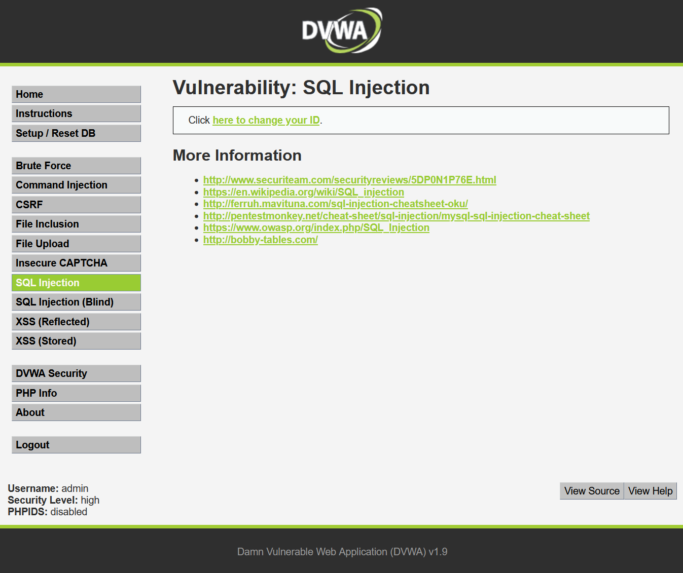 DVWA平台漏洞测试与源码分析（一）SQL注入_dvwa sql注入漏洞获取数据库中隐藏的flag-CSDN博客
