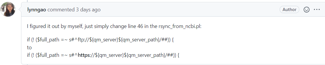 关于近期kraken2：rsync_from_ncbi.pl: unexpected FTP path (new server?) 的报错对策_newserver报错-CSDN博客