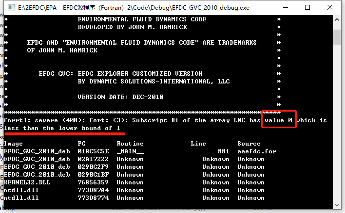 EFDC从零开始|调试记录：常见BUG及其解决方法（更新中）_efdc plus-CSDN博客