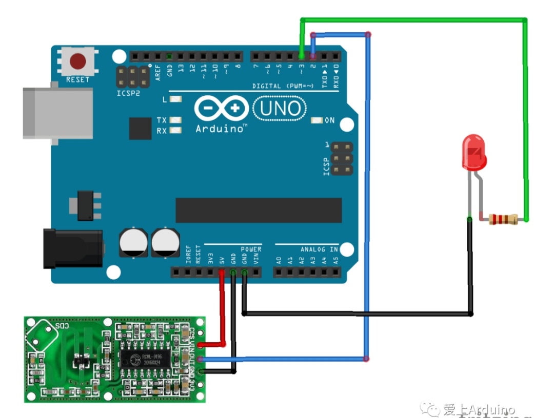 RCWL-0516微波雷达模块检测人体移动（发光二极管）_rcwl0516制作感应灯-CSDN博客