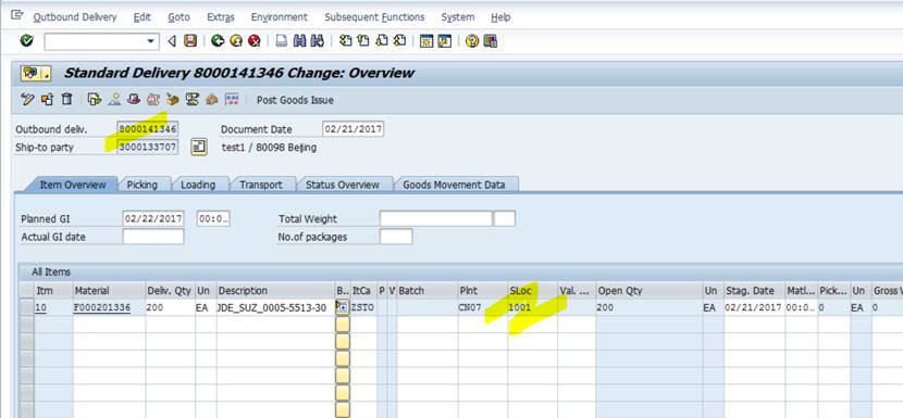 SAP SD VL02N 不能修改delivery里的storage location？-CSDN博客