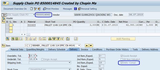 SAP MM PO没有完全收货，为什么ME2N报表里显示’To be del.’数量为0？-CSDN博客