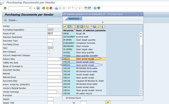 SAP MM Purchasing Report中Selection Parameter WE101 & WE103-CSDN博客