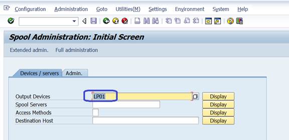 SAP Basis Error Message - Output device LP01 is locked in the SAP system-CSDN博客