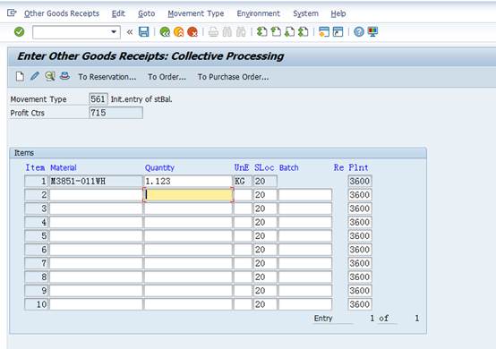 SAP MM MB1C+561 库存初始化数量可以精确到小数点后三位-CSDN博客